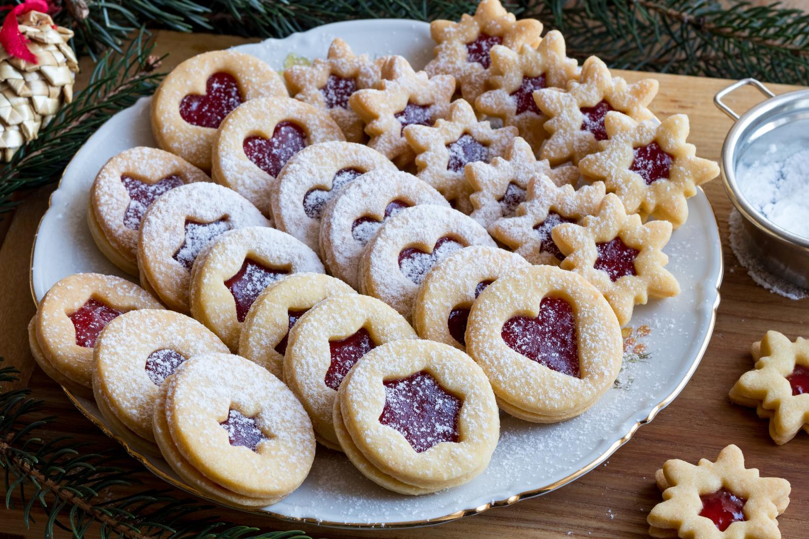 Biscuits linzer aux canneberges