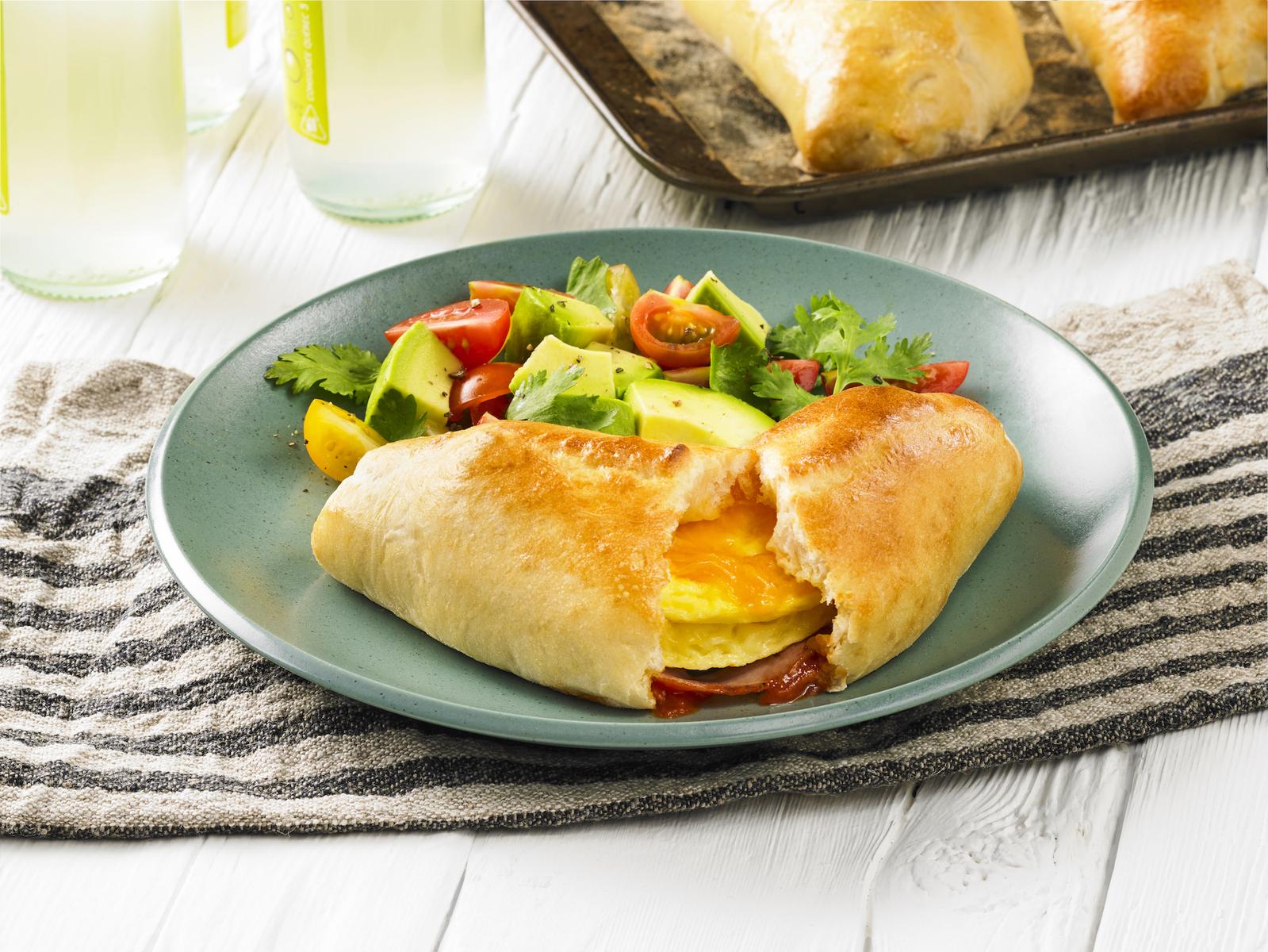 Egg, Ham & Cheddar Mini Stromboli